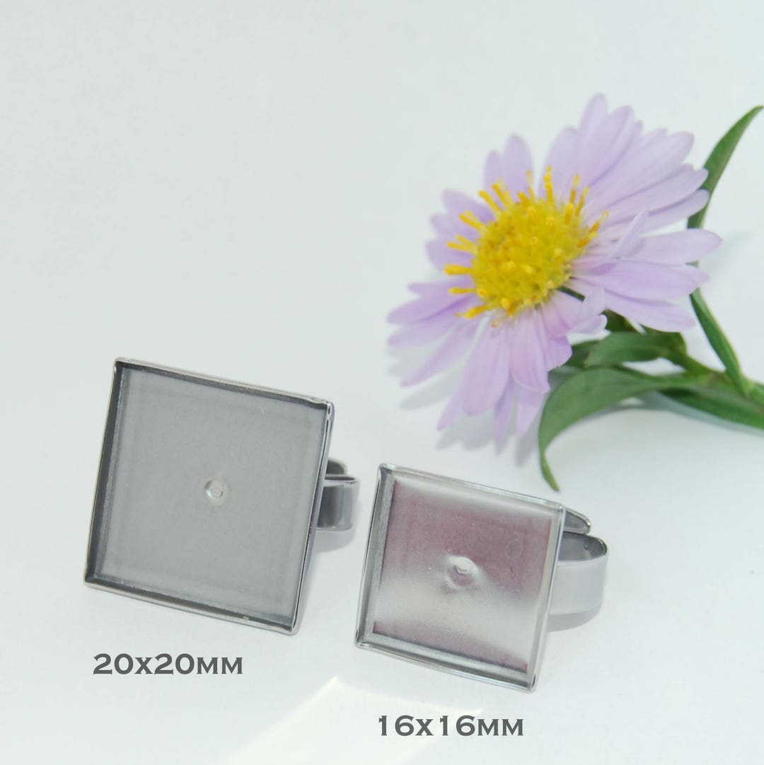 Stainless Steel Ring Base 20x20mm - Etsy