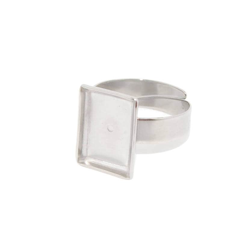 Stainless Steel Ring Base Rectangular 9x14mm - Etsy