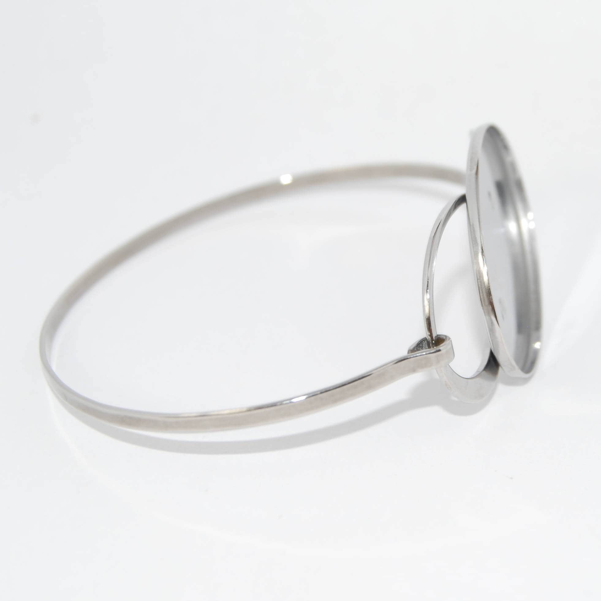 Stainless Steel Bangle Bracelet Blanks With Oval Tray 22x30 Mm - Etsy