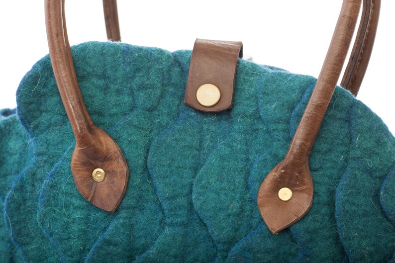 Felted Fish Tote Bag With Leather FISH 00 - Etsy