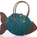 Felted Fish Tote Bag With Leather FISH 00 - Etsy
