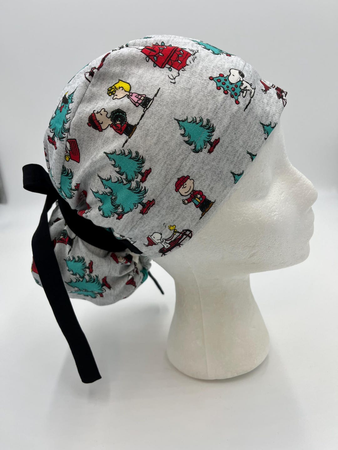 Peanuts Christmas Snow,choice of 3 Styles, Surgical Caps,elastic & Tie ...