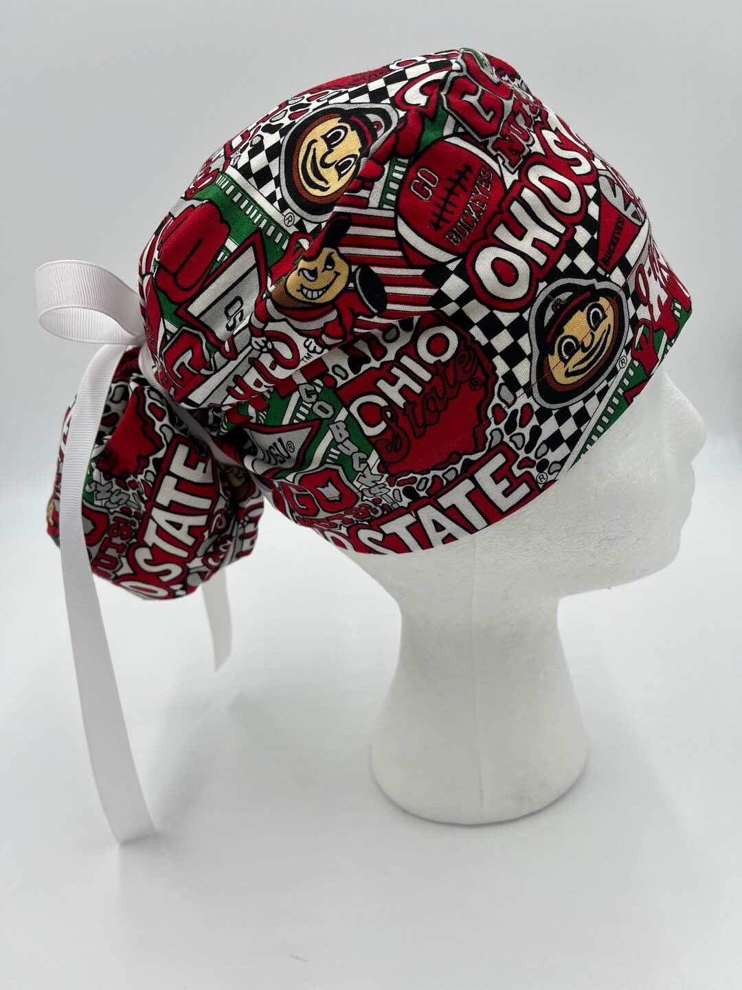 Ohio State Buckeyes,osu Pop Art,ponytail Scrub Hat for Women,surgical ...
