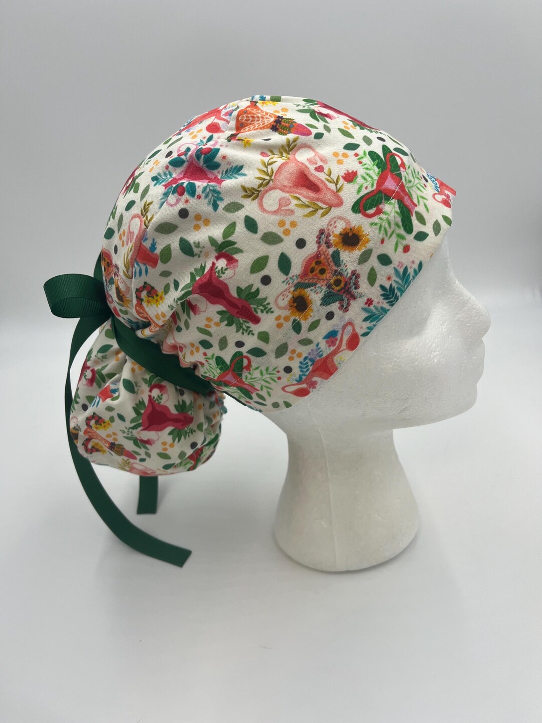 Floral Uterus, Choice of Style,surgical Caps - Etsy