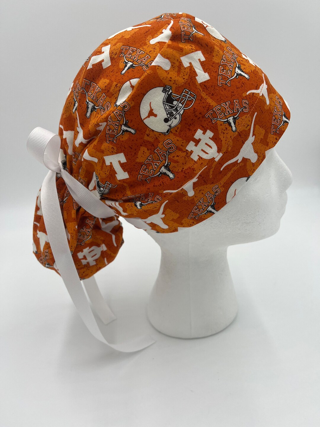 University of Texas, Ut,ponytail Scrub Hat for Women,surgical Caps ...