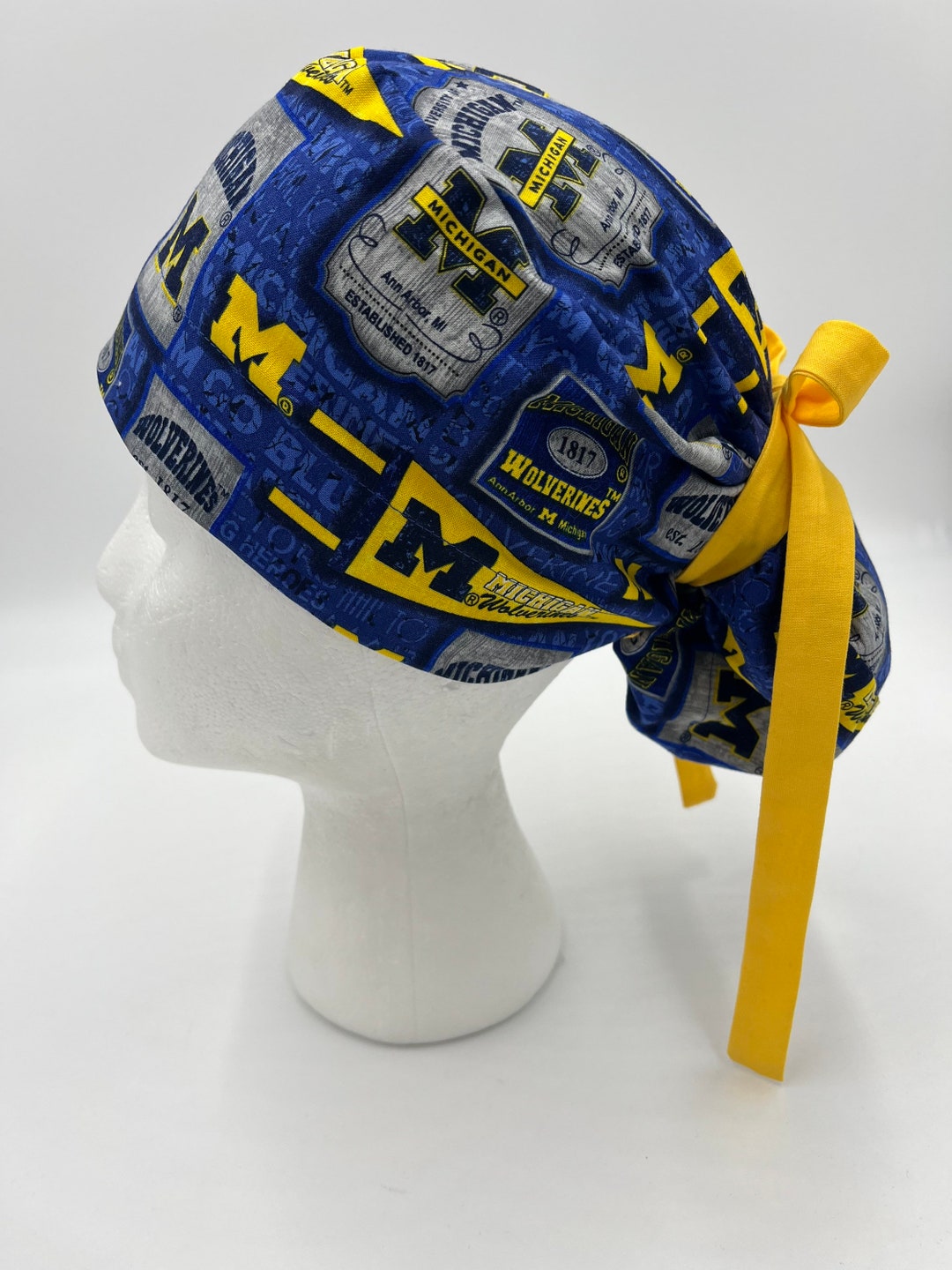 University of Michigan Wolverines,ponytail Scrub Hat for Women,surgical ...