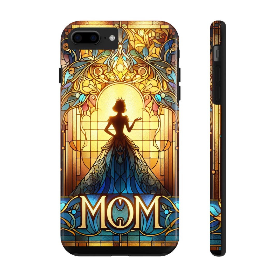 Stained Glass Princess Mom Phone Case: Protective Phone Cover - Etsy
