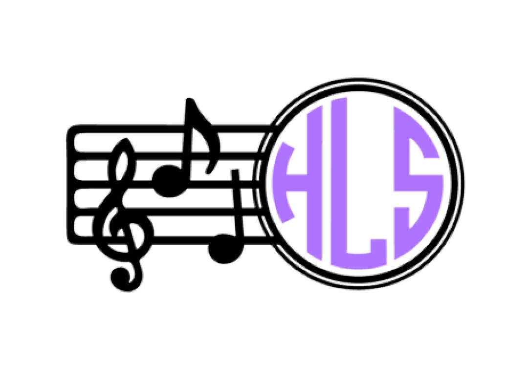 Music Note Car Decal, Custom Car Decal, Monogram Car Decal, Customized ...