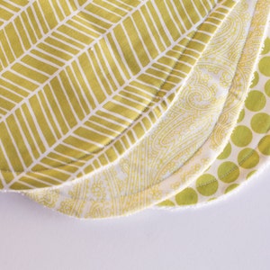 Green Burp Cloths set of 3, Baby Shower Gift, New Mom Gift, Baby Gift ...