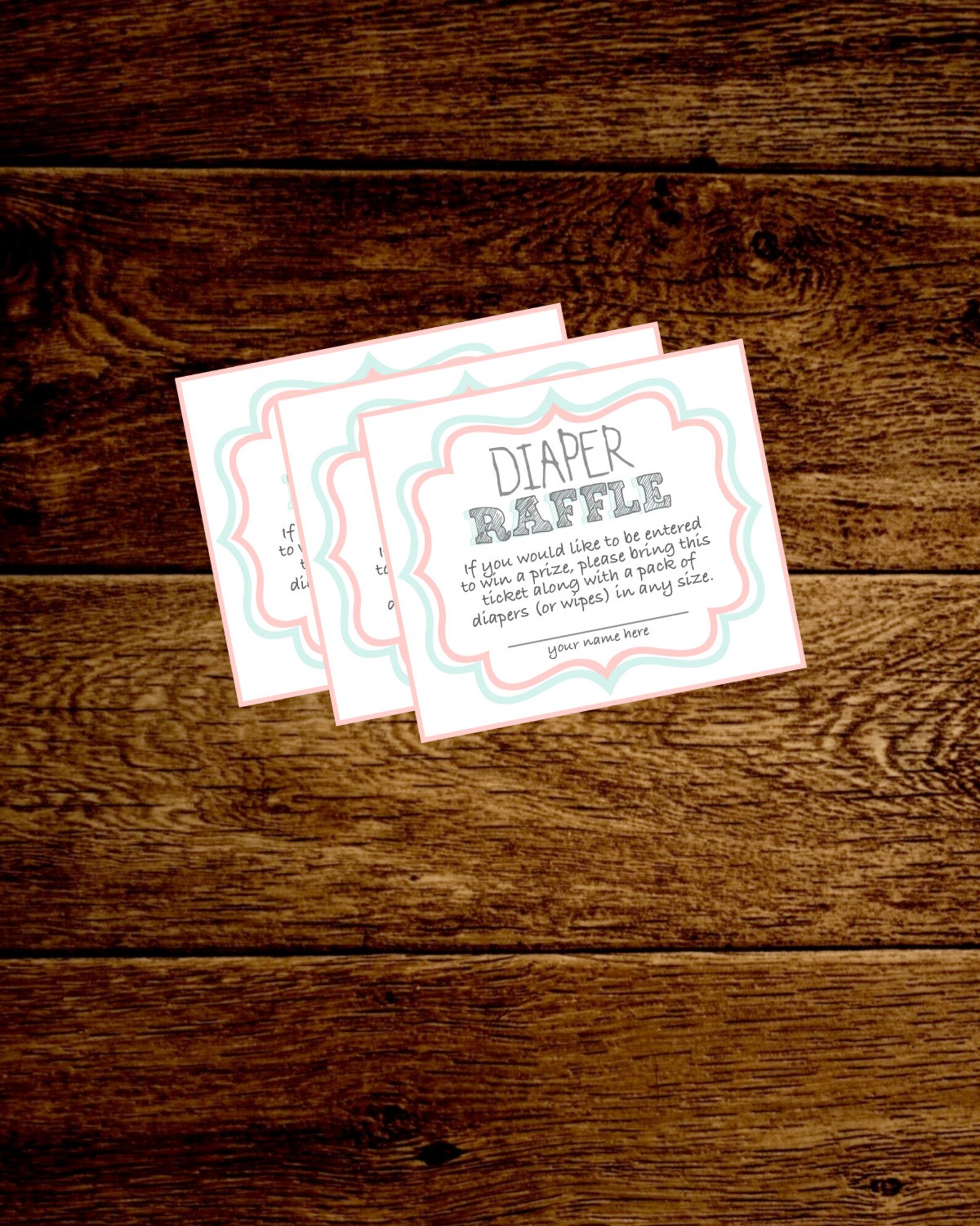 Diaper Raffle Ticket. Baby Shower Game. Diaper Raffle Instant - Etsy