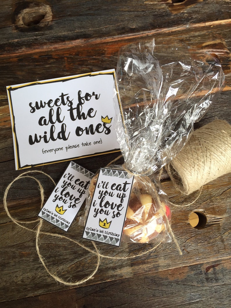 Wild One Favor Tags. Wild One Birthday Boy. I'll Eat You - Etsy