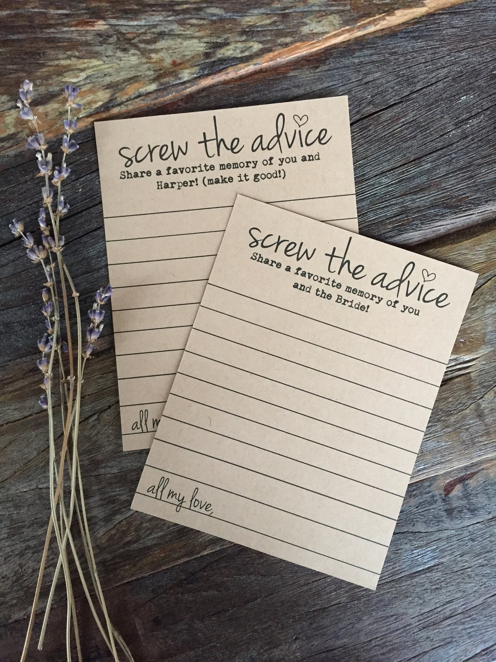Digital Advice Cards for the Bride. Bridal Shower Games. Bridal Shower ...