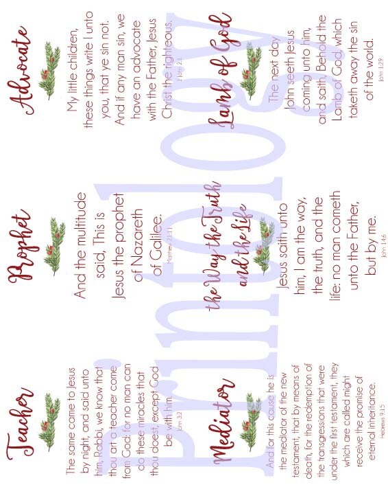 Names of Christ Christmas Advent on Easel - Etsy