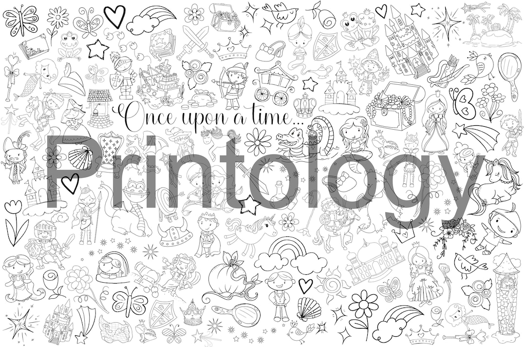 Fairy Tale / Once Upon A Time / Princess Engineer Print Giant Coloring ...