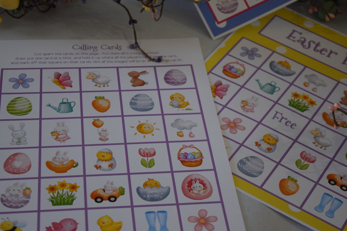 Easter Bingo Physical Game Shipped to You - Etsy