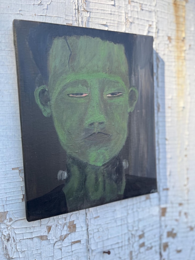 Hand Painted Original Mr. Frankenstein Acrylic Canvas Painting - WWS ...