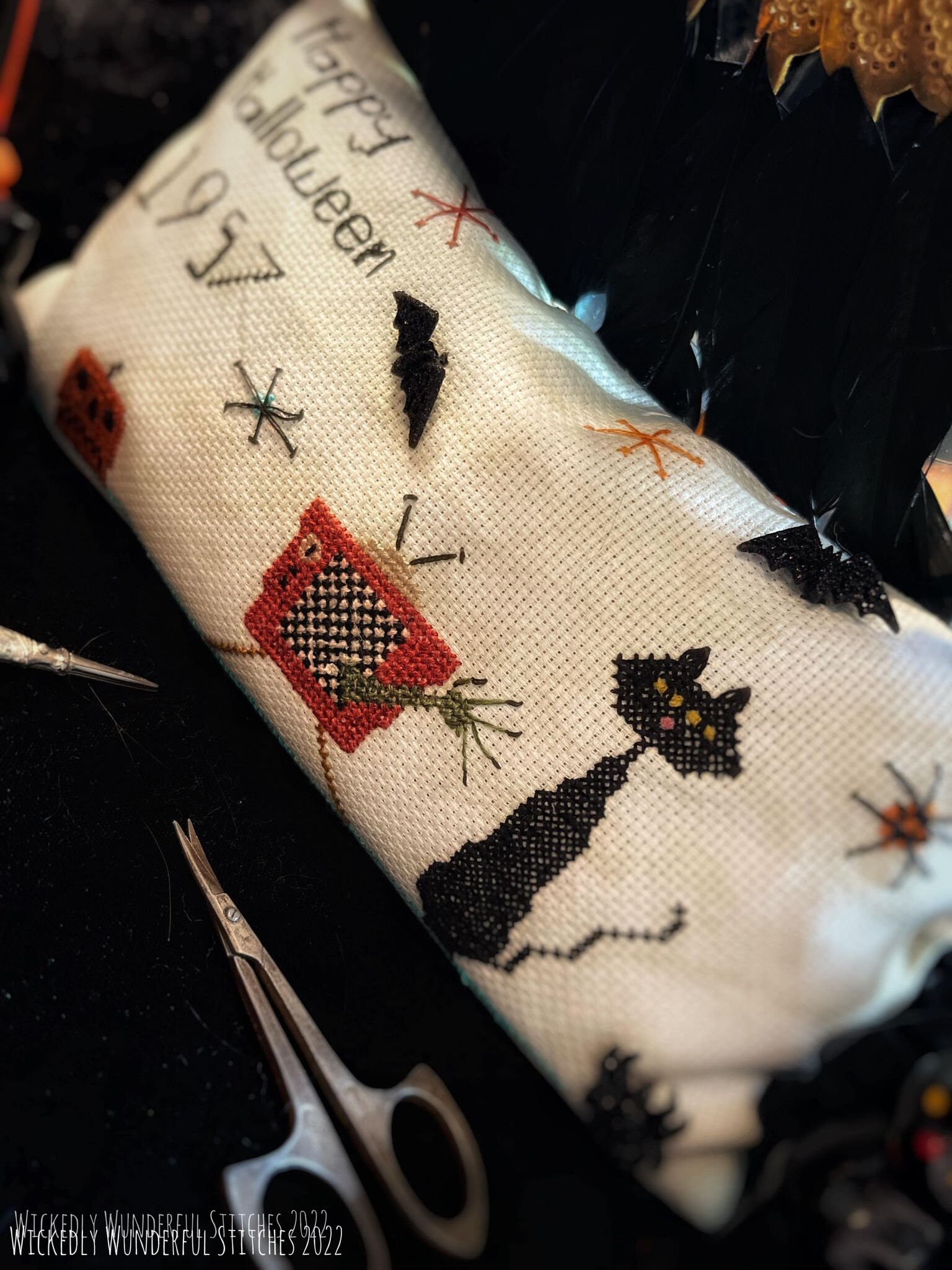 Atomic Halloween Cross Stitch Pattern Wickedlywunderfulstitches 2022 ...