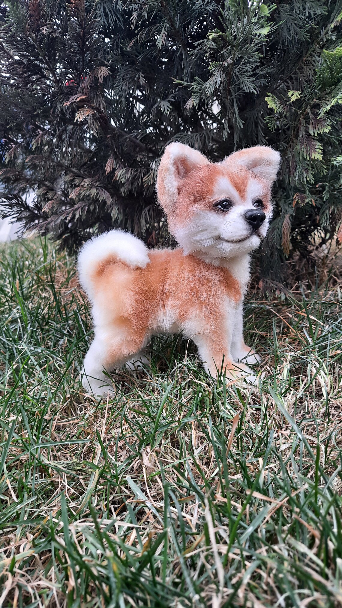 Realistic Plush Toy Dog Akita Inu, Art Doll Poseable - Etsy