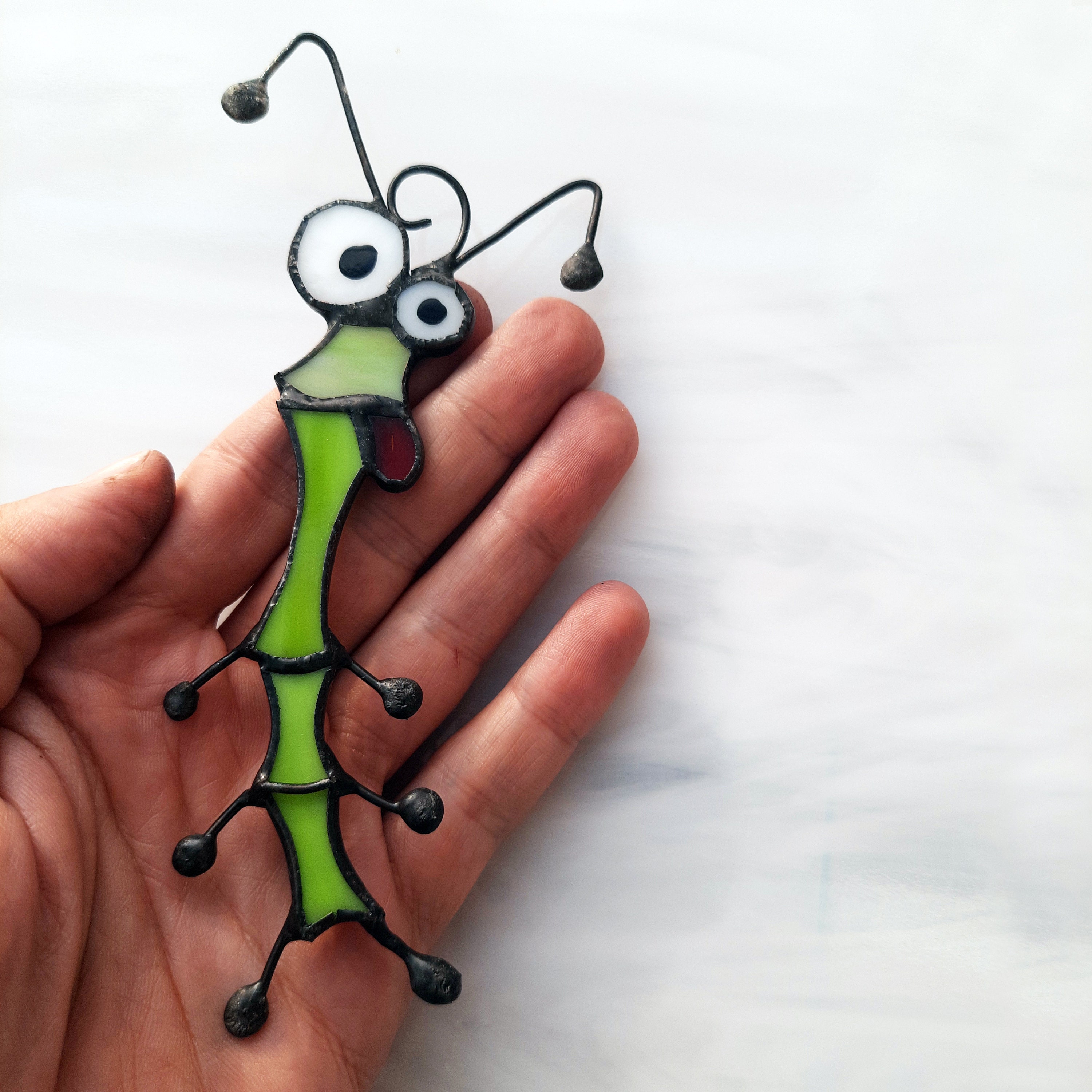 Stained Glass Caterpillar Suncatcher Worm Window Hanging - Etsy