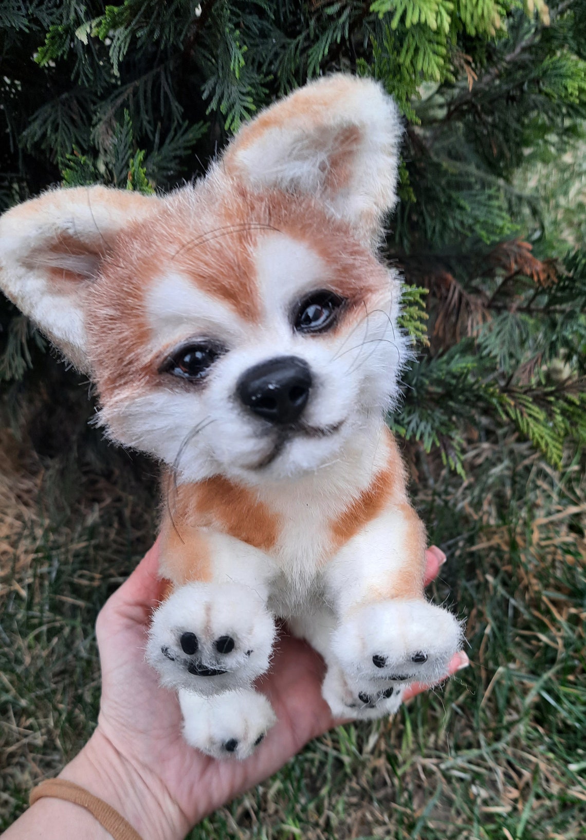 Realistic Plush Toy Dog Akita Inu, Art Doll Poseable - Etsy