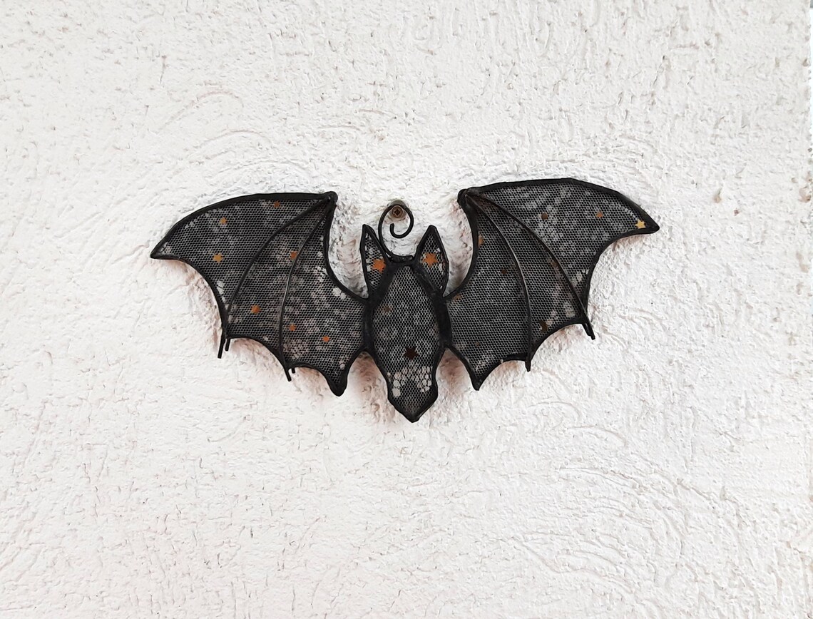 Bat Suncatcher Wall Decor Stained Glass Window Hanging - Etsy
