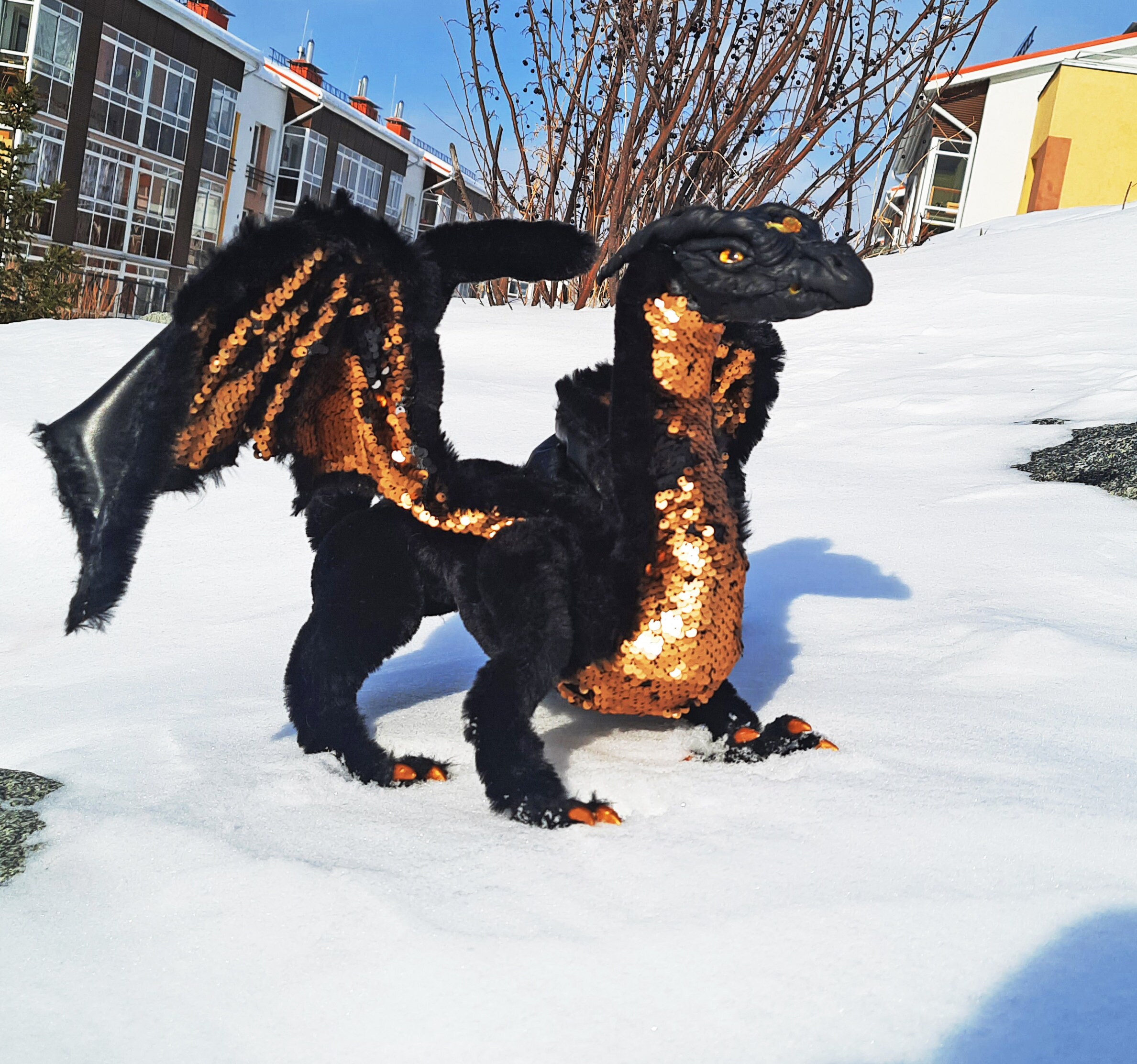 Dragon Realistic Poseable Art Doll, Animal Fantasy Creature Toy Plush ...