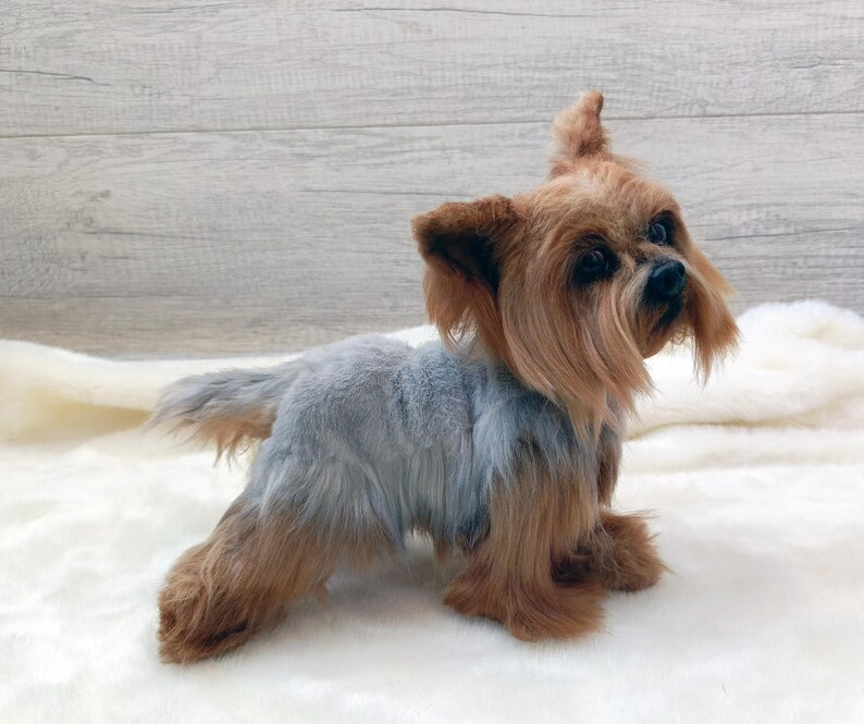Yorkie Realistic Custom Pet Plush, Yorkshire Terrier, Furry Plush ...