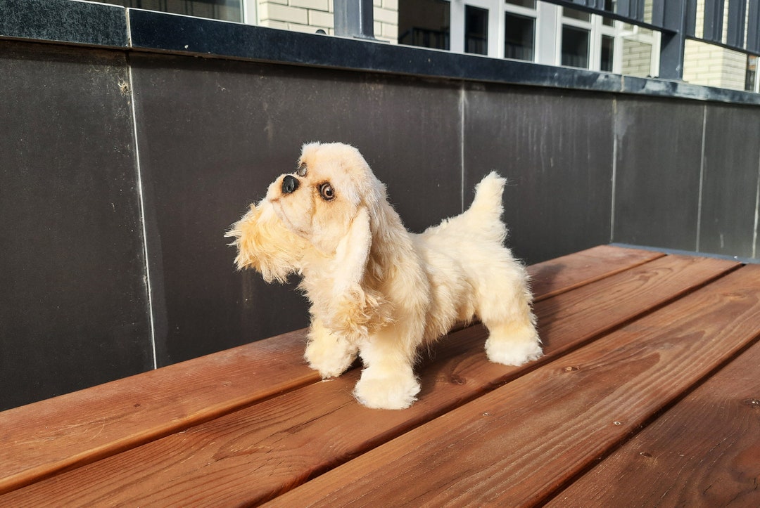 Puppy American Cocker Spaniel Plushie, Realistic Art Doll, Stuffed ...
