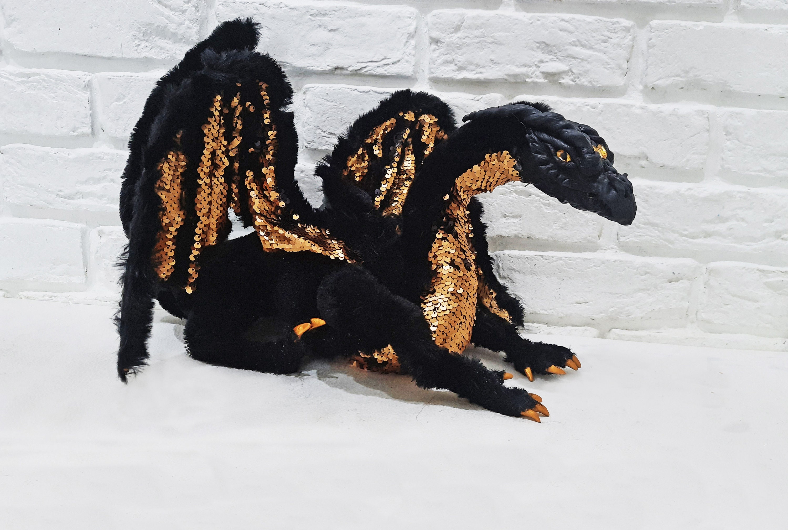 Dragon Realistic Poseable Art Doll, Animal Fantasy Creature Toy Plush ...