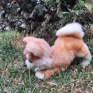 Realistic Plush Toy Dog Akita Inu, Art Doll Poseable - Etsy