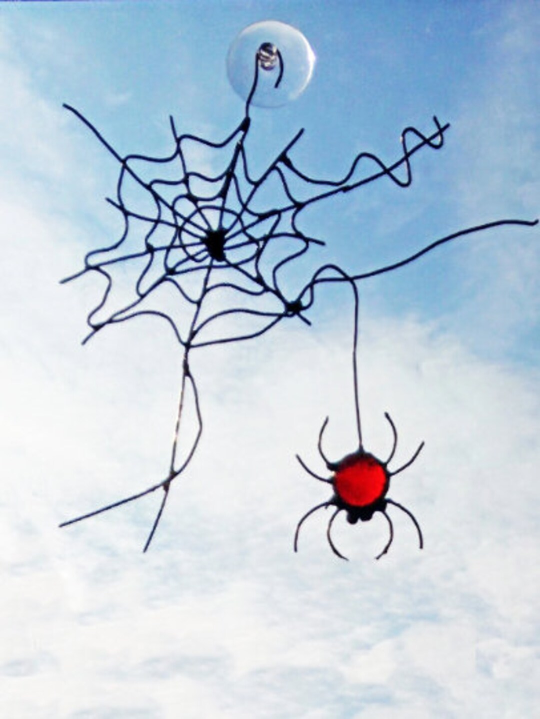 Stained Glass Spider Web Suncatcher Halloween Decor - Etsy