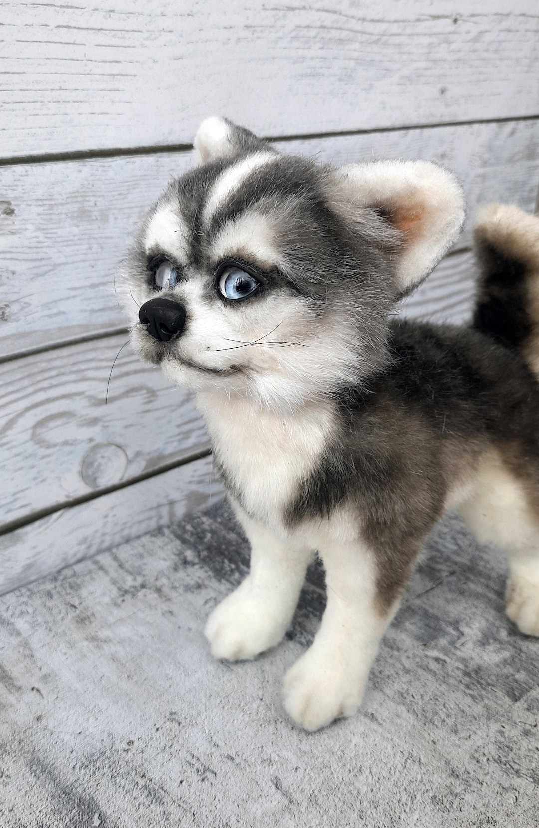 Dog Custom Plush Husky Realistic Toy Art Doll Poseable Stuffed Animal ...