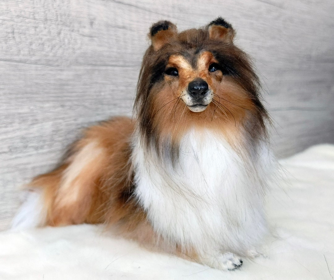 Stuffed Animal Dog Collie Lassie Furry Plush Scottish Shepherd Toys ...