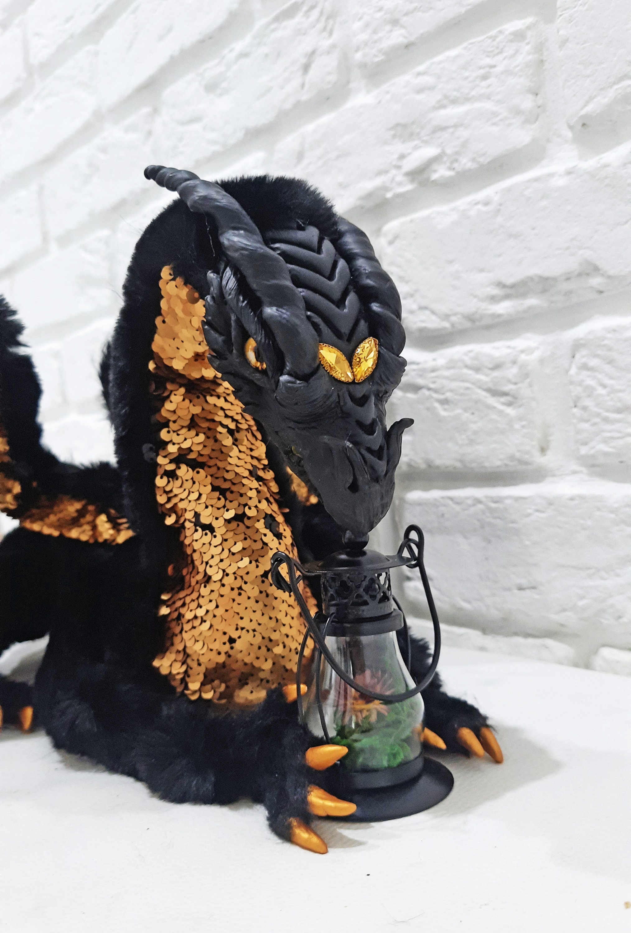 Dragon Realistic Poseable Art Doll, Animal Fantasy Creature Toy Plush ...