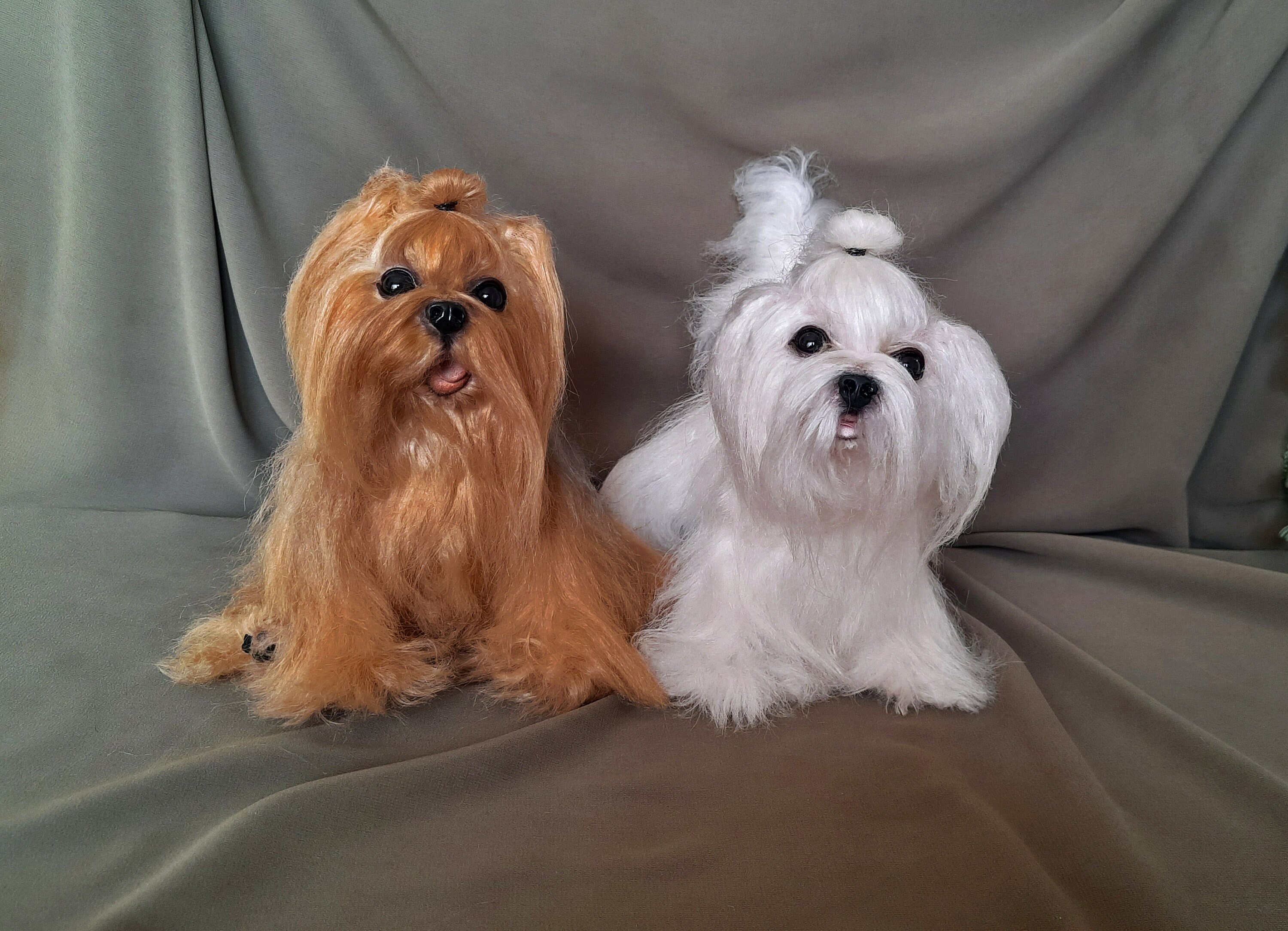 Yorkie Miniature Realistic, Yorkshire Terrier, Dollhouse Miniature ...