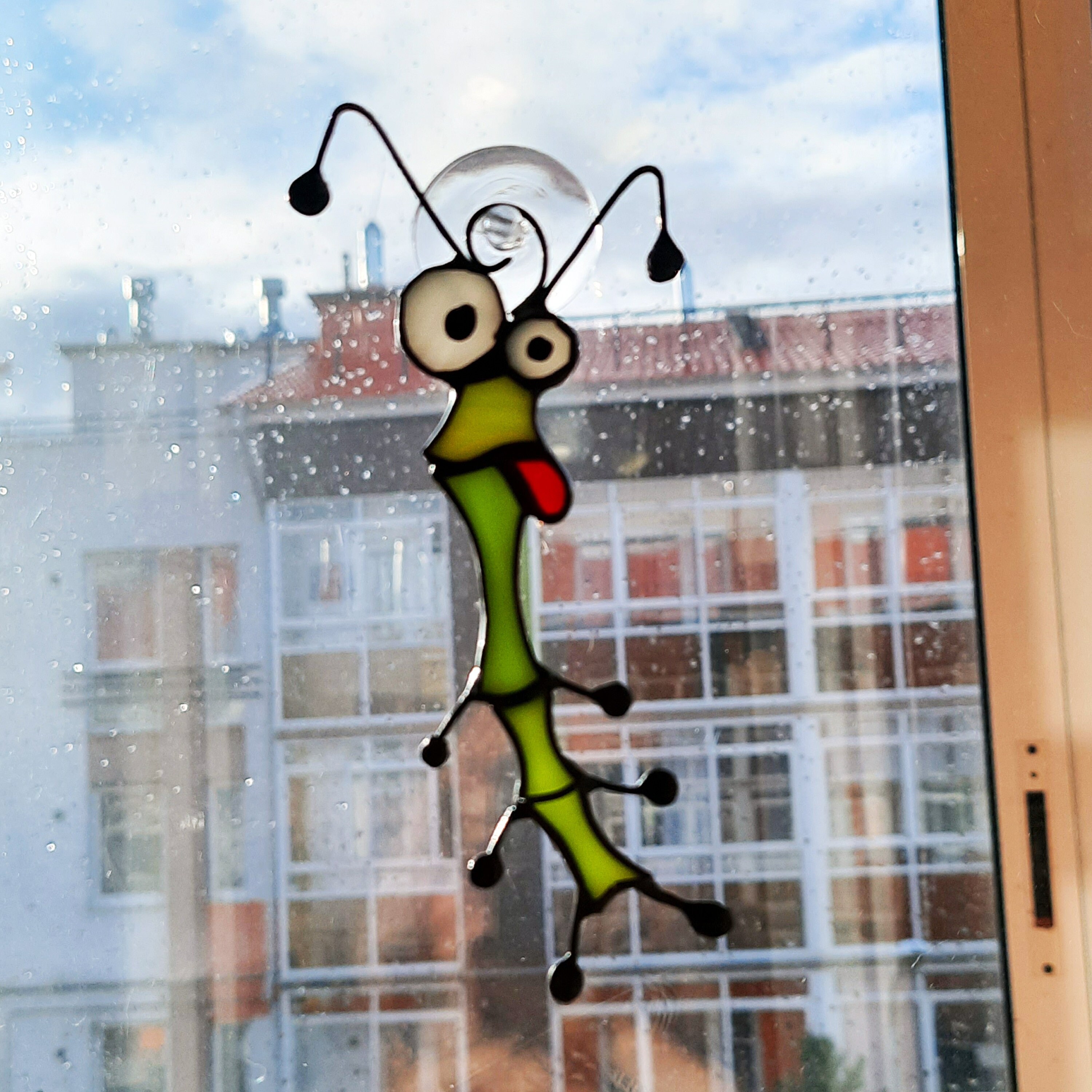 Stained Glass Caterpillar Suncatcher Worm Window Hanging - Etsy