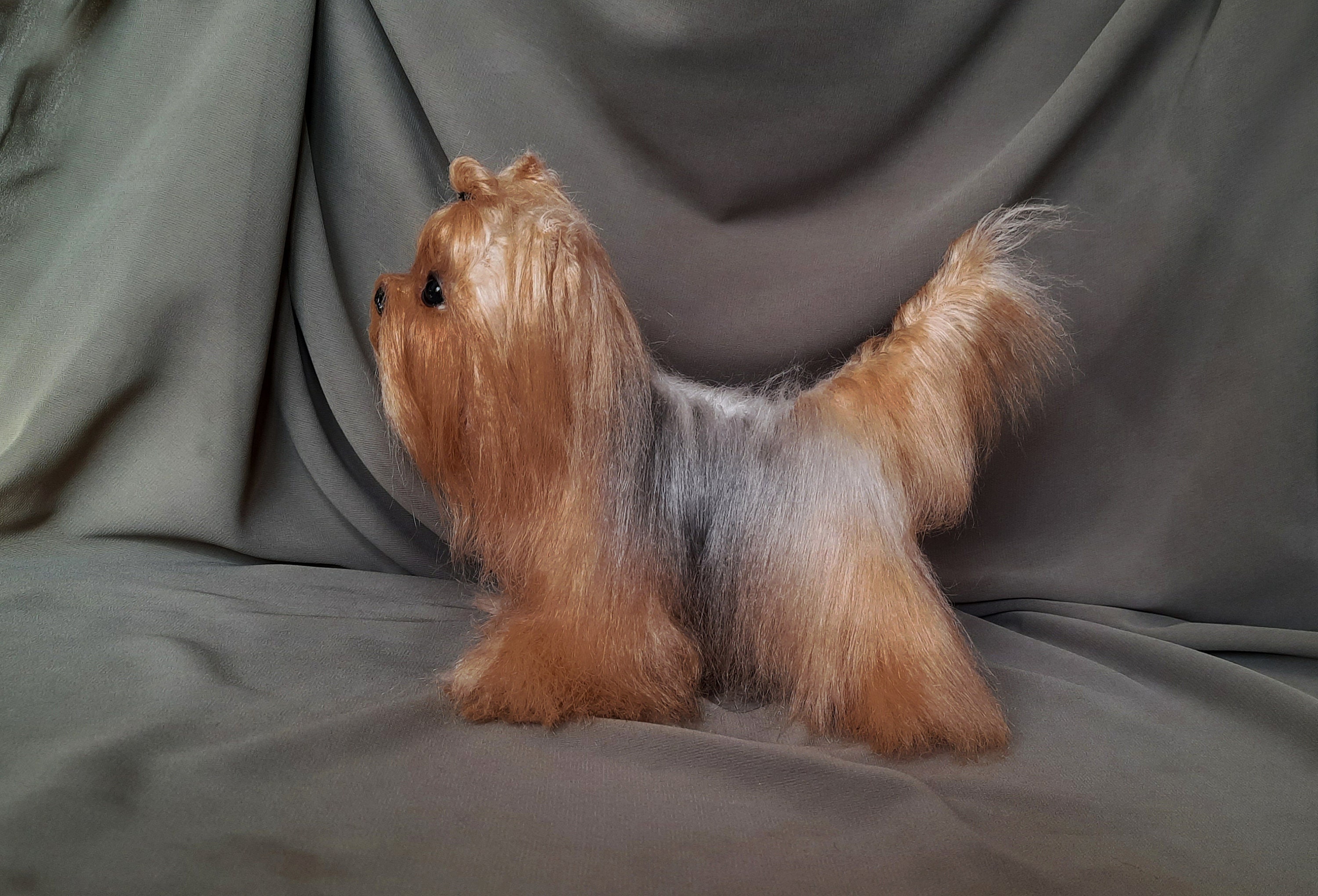 Yorkie Miniature Realistic, Yorkshire Terrier, Dollhouse Miniature ...