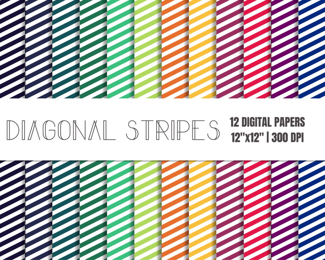 Stripes Patterns Digital Paper | Rainbow Patterns Paper | Stripes ...