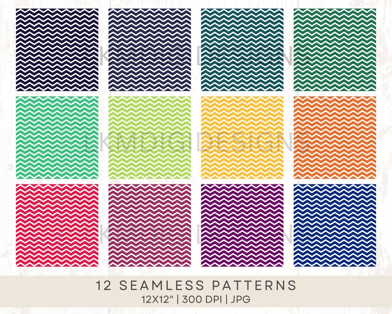 Chevron Patterns Digital Paper | Rainbow Patterns Paper | Chevron ...