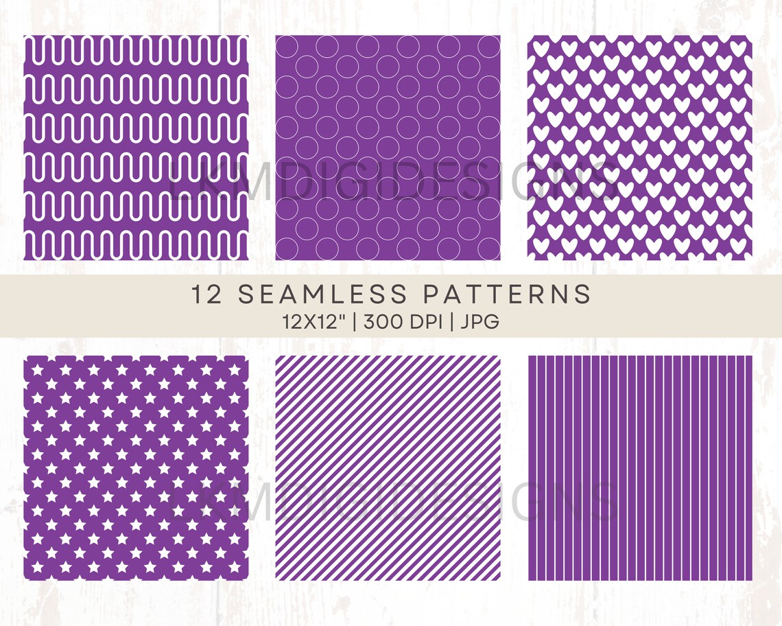 Purple Patterns Digital Paper | Purple Patterns Paper | Purple Digital ...