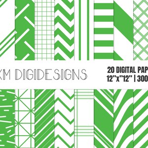 Green Digital Paper | Green Scrapbook Paper | Green Digital Paper Pack ...