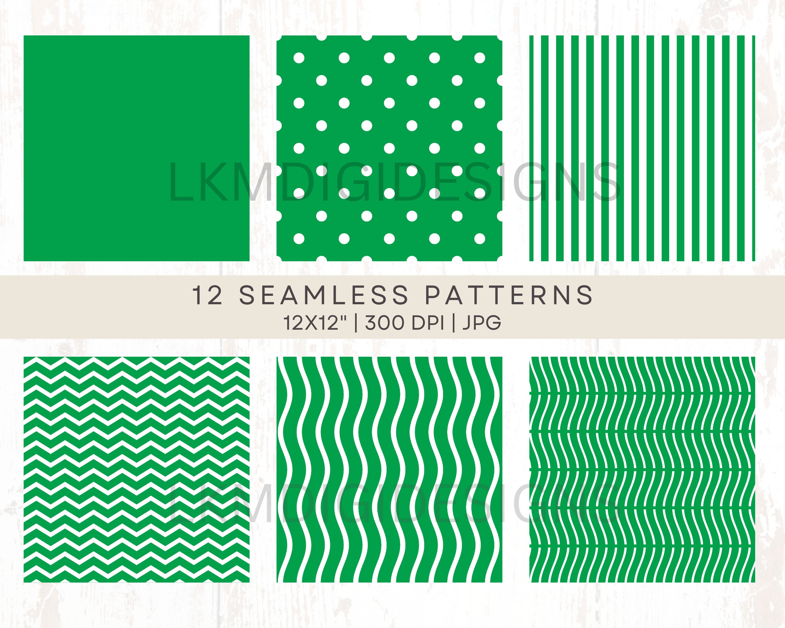 Green Patterns Digital Paper| Green Patterns Paper | Green Digital ...