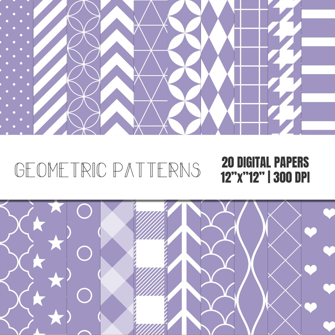 Purple Digital Paper | Purple Patterns Paper | Geometric Patterns Paper ...