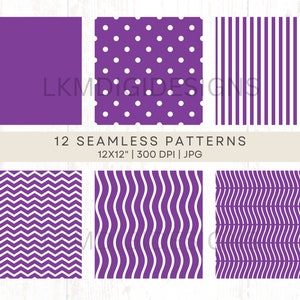 Purple Patterns Digital Paper | Purple Patterns Paper | Purple Digital ...