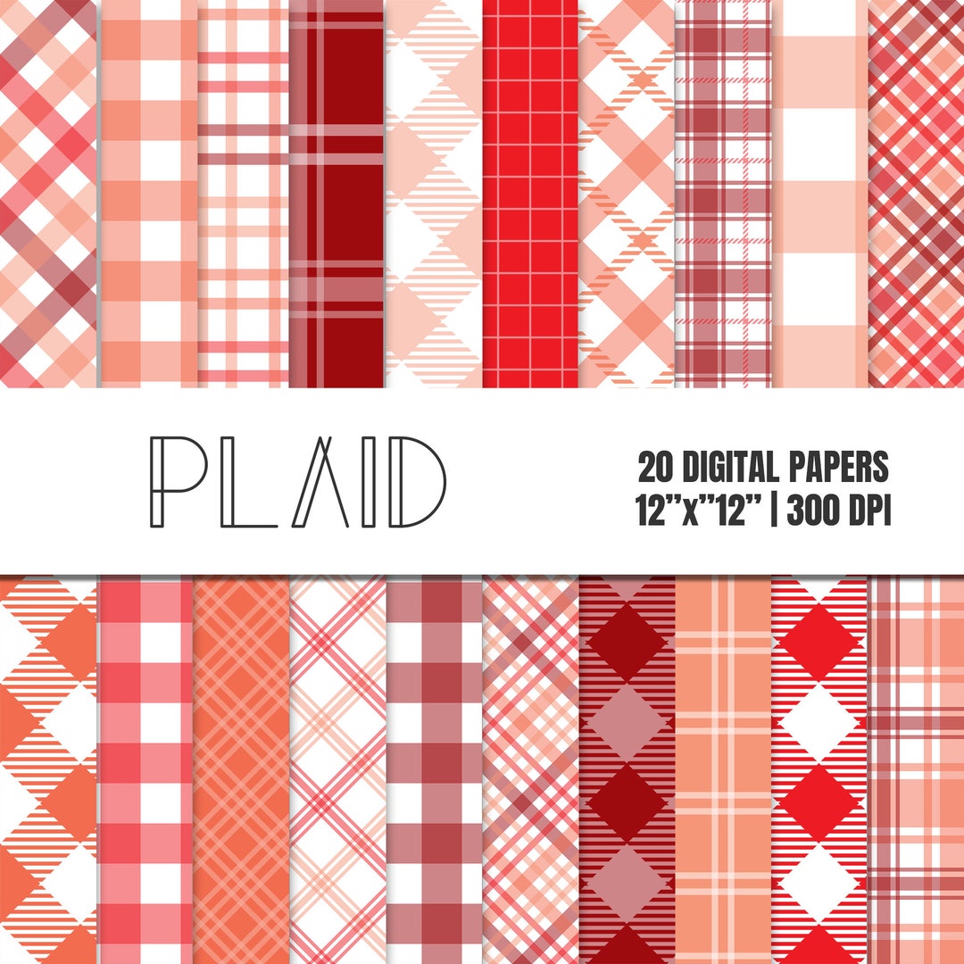 Red Plaid Digital Paper Pack | Seamless Patterns (digital Download) - Etsy
