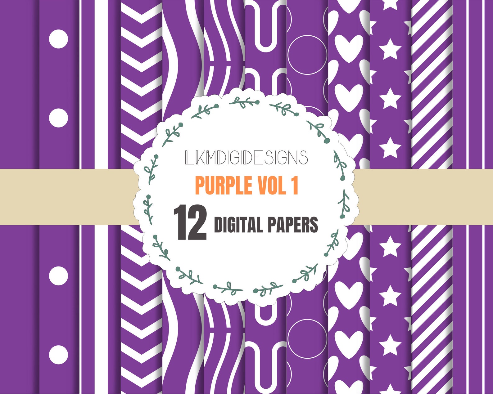 Purple Patterns Digital Paper | Purple Patterns Paper | Purple Digital ...