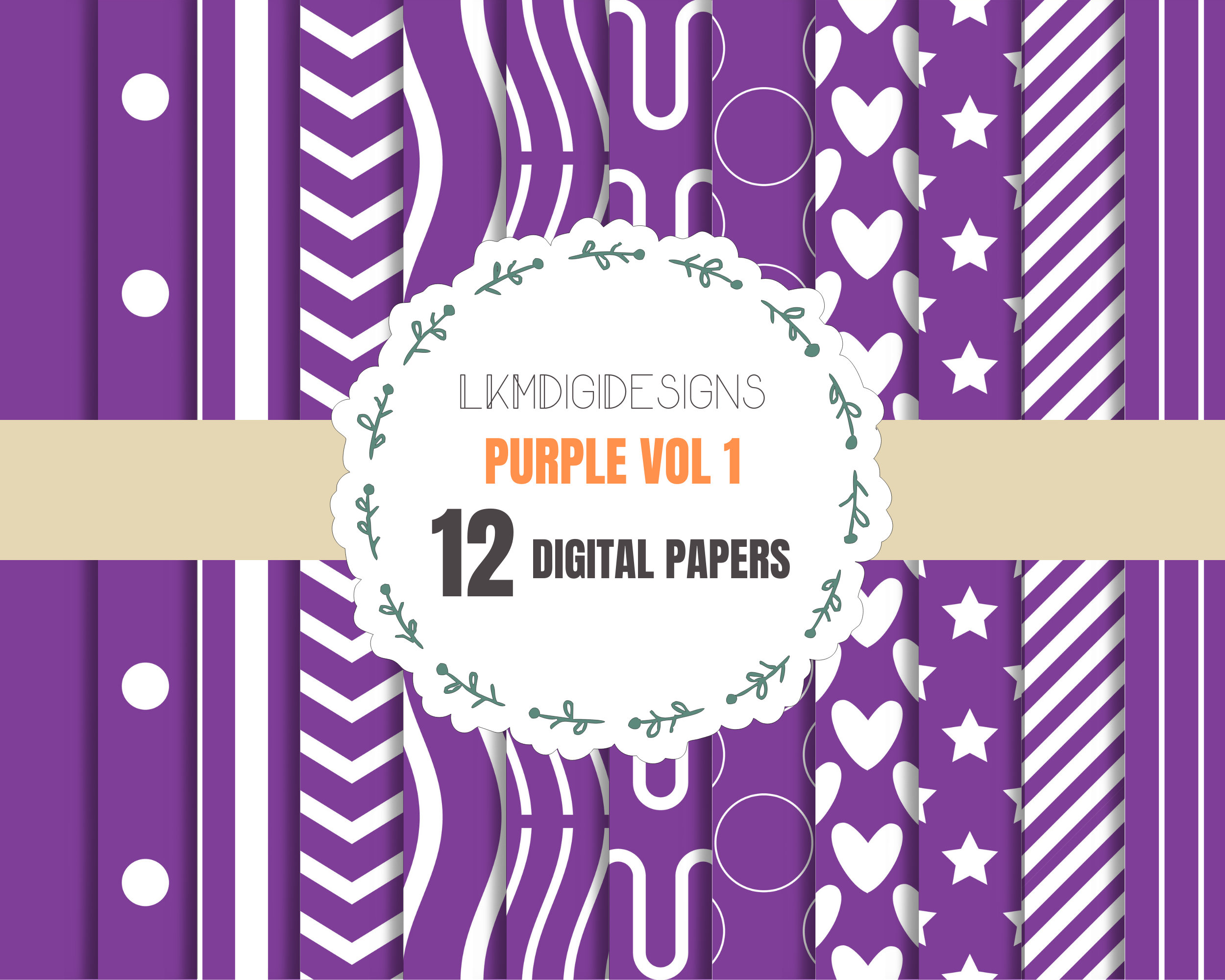 Purple Patterns Digital Paper | Purple Patterns Paper | Purple Digital ...