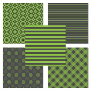 Elegant Gray and Green Digital Paper Set - Instant Download for ...