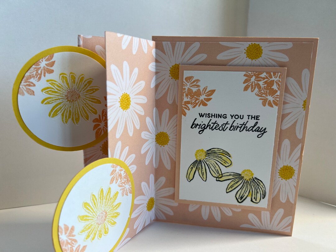 Happy Daisies Birthday Flip Book Card - Etsy
