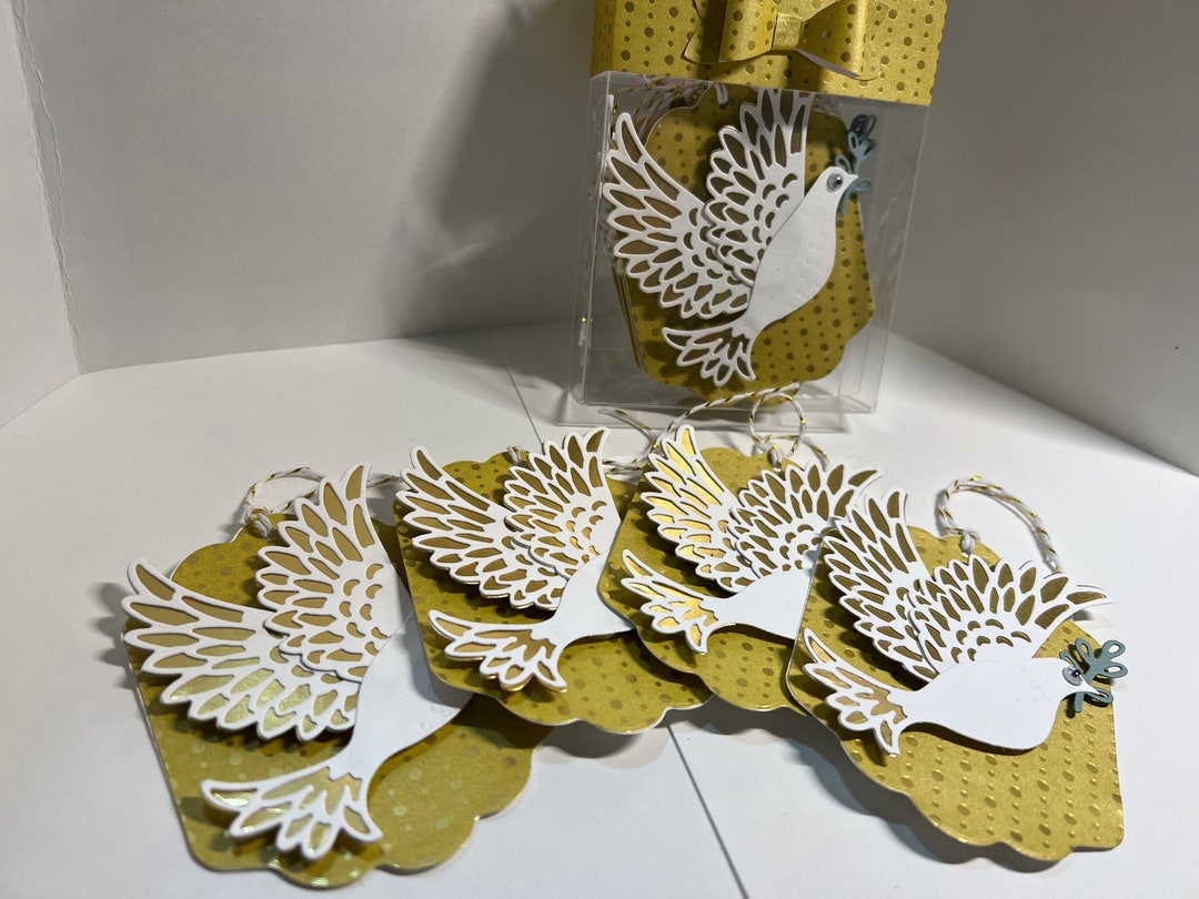 Elegant Dove Gift Tag Set - Etsy